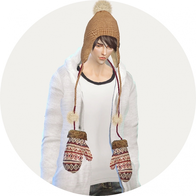 Male hang neck mittens at Marigold » Sims 4 Updates