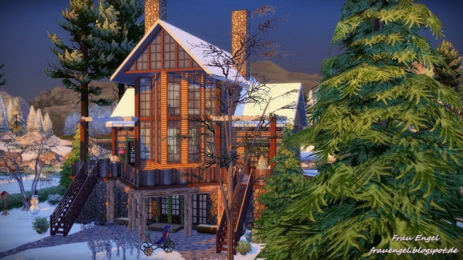 Christmas Cottage for Living Sims at Frau Engel » Sims 4 Updates