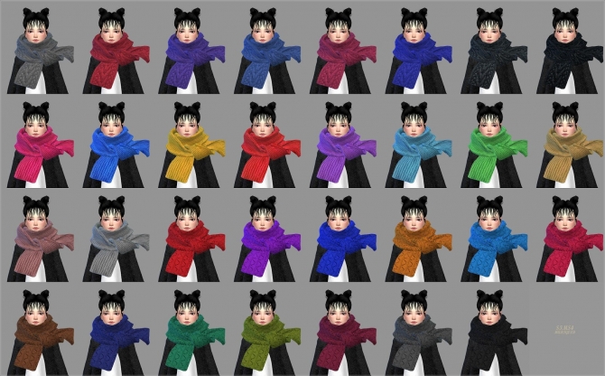 Child knit scarf at Marigold » Sims 4 Updates