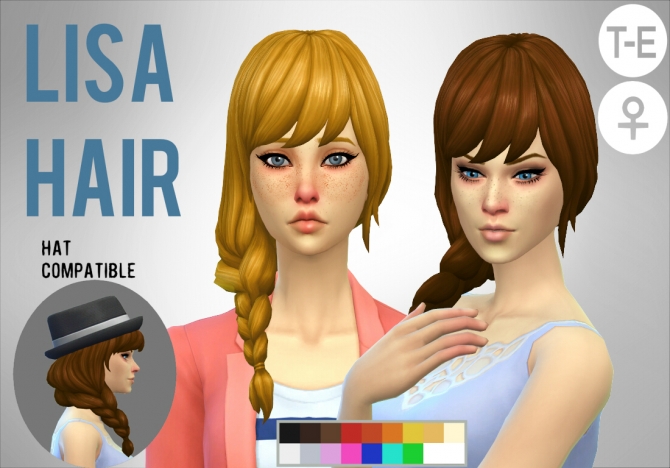 Lisa Hair at Simduction » Sims 4 Updates