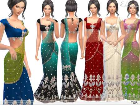 Saree 2 by ekinege at TSR » Sims 4 Updates