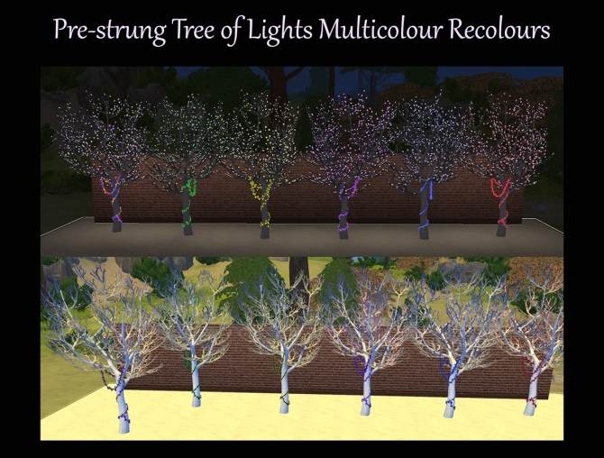 Pre-Strung Tree of Lights Multicolour Recolours by Simmiller at Mod The ...