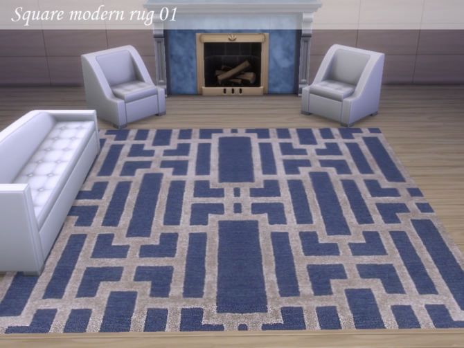 Square modern rug 01 at Tatyana Name » Sims 4 Updates