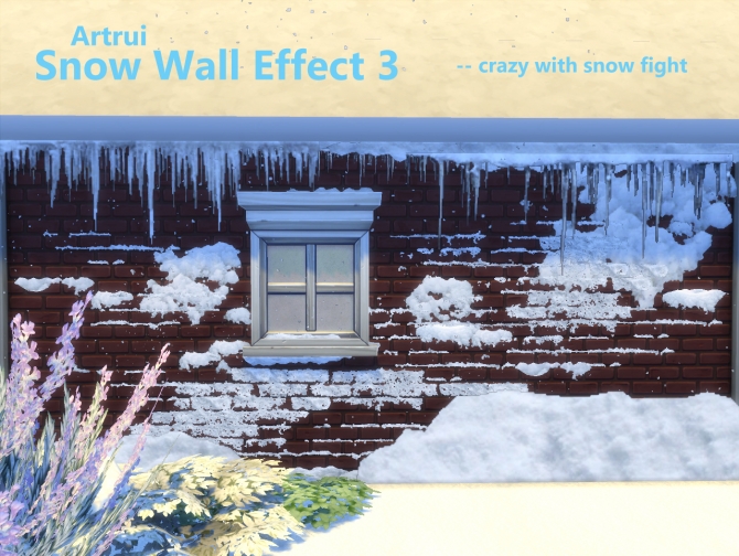 Snow wall effect 3 by artrui at Mod The Sims » Sims 4 Updates