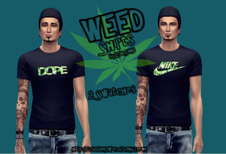 WEED Shirts at Lisa Sims » Sims 4 Updates