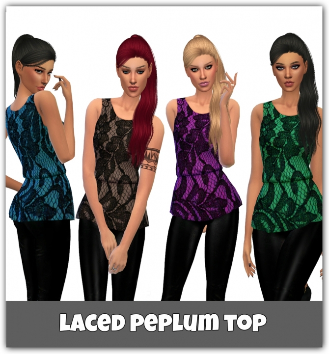 Love 4 Peplum Tops at Maimouth Sims4 » Sims 4 Updates