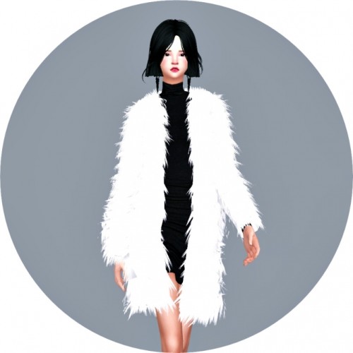 Female ACC long fur jacket (FIX) at Marigold » Sims 4 Updates