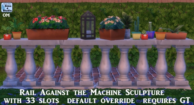 Rail against the machine sculpture with 33 slots at Sims 4 Studio ...
