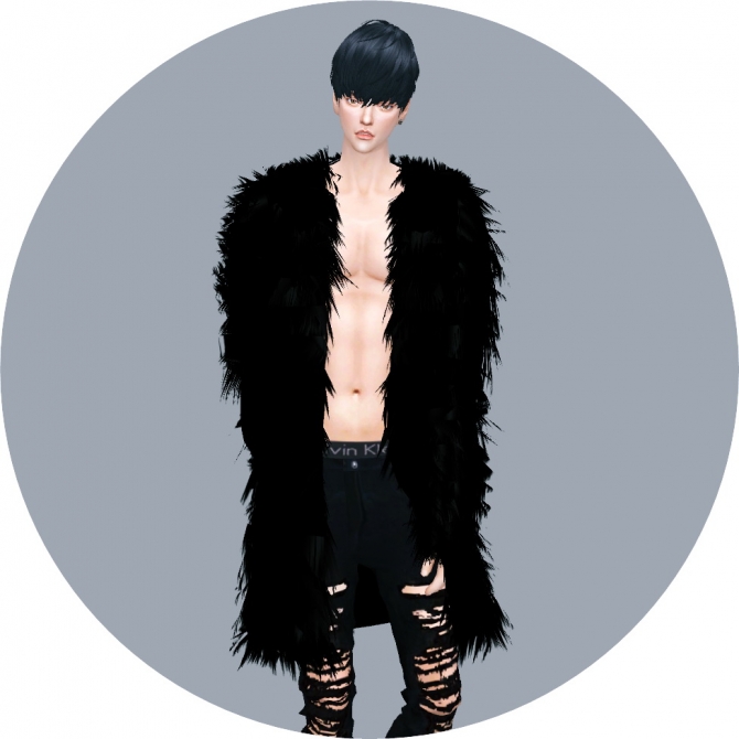 Male ACC long fur jacket (FIX) at Marigold » Sims 4 Updates