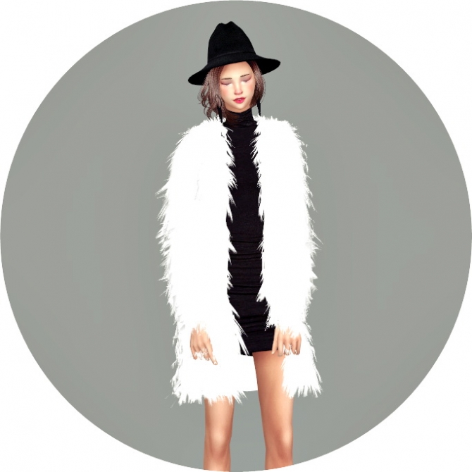 ACC female long fur jacket (bracelet) at Marigold » Sims 4 Updates
