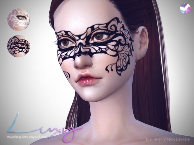 Butterfly Masquerade mask by LuxySims at SimsWorkshop » Sims 4 Updates