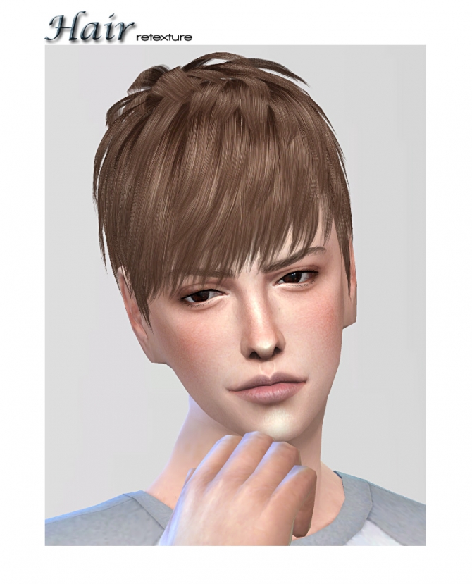 Retexture of ryuffys short layered hair at ShojoAngel » Sims 4 Updates