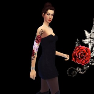 Leg tattoos at LenPHM » Sims 4 Updates