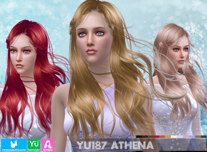 YU187 Athena hair (PAY) at Newsea Sims 4 » Sims 4 Updates