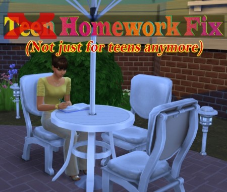 Homework Fix by scumbumbo at Mod The Sims » Sims 4 Updates