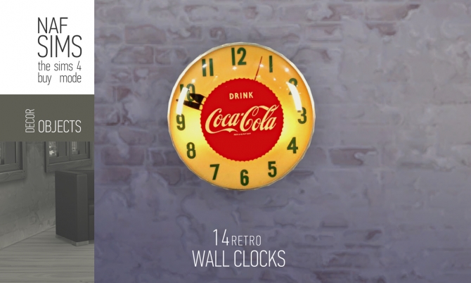 14 Retro Wall Clocks by nafSims at Mod The Sims » Sims 4 Updates