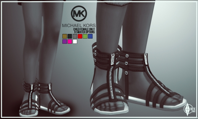 Sandals for girls at Onyx Sims » Sims 4 Updates