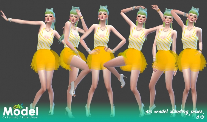 Model Poses by Akuiyumi at SimsWorkshop » Sims 4 Updates