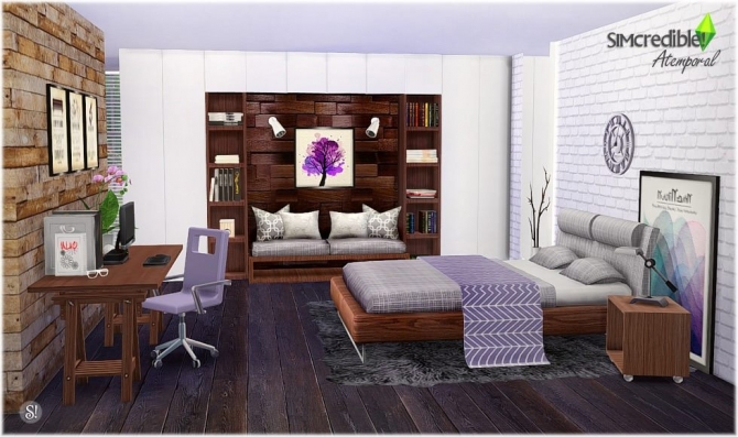 Atemporal bedroom at SIMcredible! Designs 4 » Sims 4 Updates