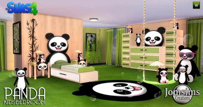 PANDA Kids bedroom at Jomsims Creations » Sims 4 Updates