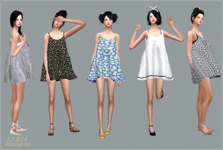Loosefit Mari Dress at Marigold » Sims 4 Updates