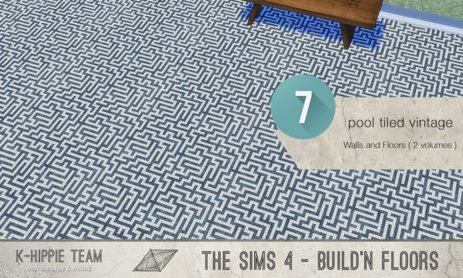 Pool Tiled Vintage Set volume 1 & 2 at K-hippie » Sims 4 Updates