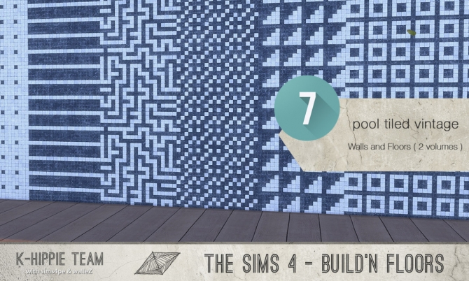 Pool Tiled Vintage Set volume 1 & 2 at K-hippie » Sims 4 Updates