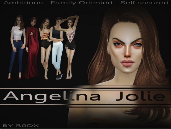 Angelina Jolie Look-alike Sim by r0dx at Mod The Sims » Sims 4 Updates
