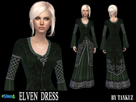 Elven Dress at Tankuz Sims4 » Sims 4 Updates