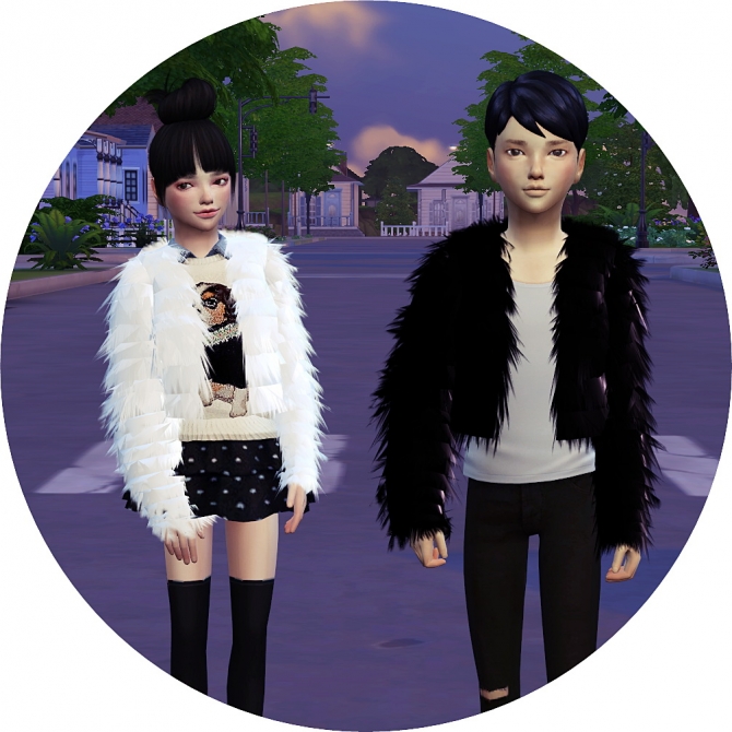 Child Acc Fur Jacket at Marigold » Sims 4 Updates