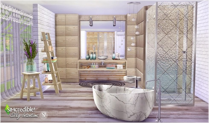 Silky Intentions bathroom at SIMcredible! Designs 4 » Sims 4 Updates