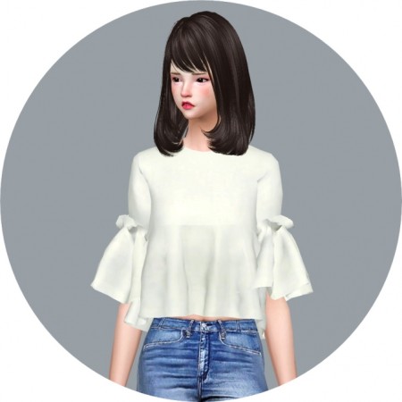 Ruffle Blouse at Marigold » Sims 4 Updates