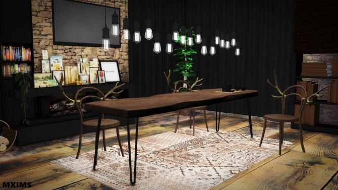 Rustic Dining Room at MXIMS » Sims 4 Updates