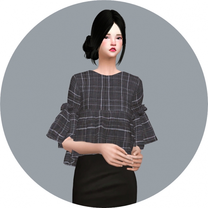 Ruffle Blouse at Marigold » Sims 4 Updates