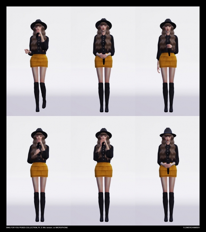 SING FOR YOU Poses collection, pt.2: MIC sets at Flower Chamber » Sims ...