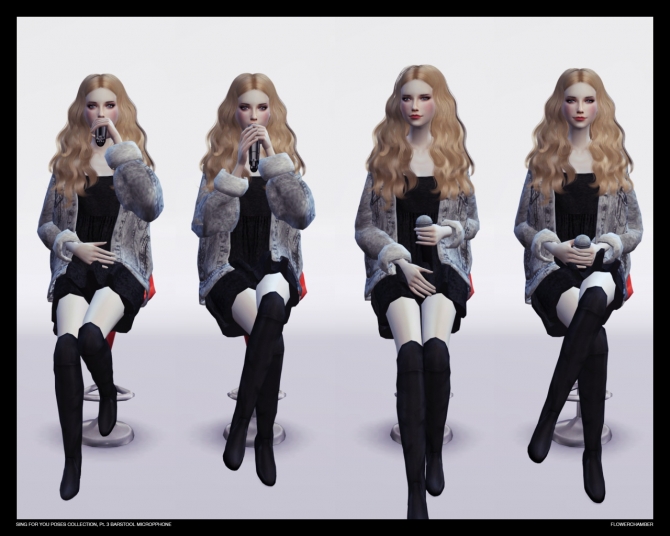 SING FOR YOU Poses collection, pt.3: Barstool Microphone at Flower ...