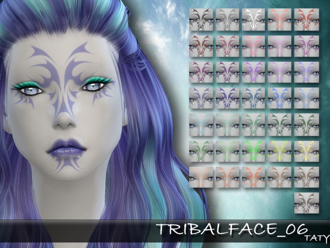 Taty Tribal Face 06 by Taty86 at SimsWorkshop » Sims 4 Updates