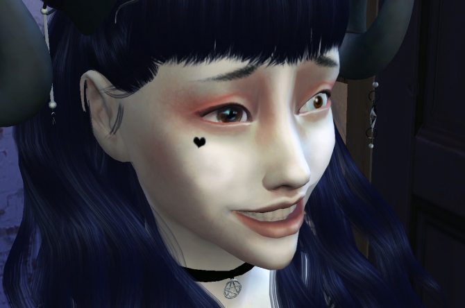 Heart shaped mark in the face by Druga at Mod The Sims » Sims 4 Updates
