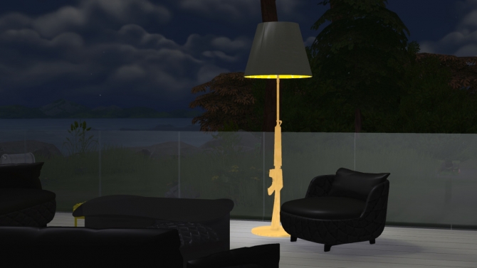 Lounge Gun Lamp by Flos at Meinkatz Creations » Sims 4 Updates