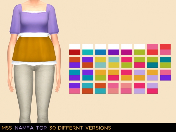 Nanfa Top V2 by midnightskysims at SimsWorkshop » Sims 4 Updates