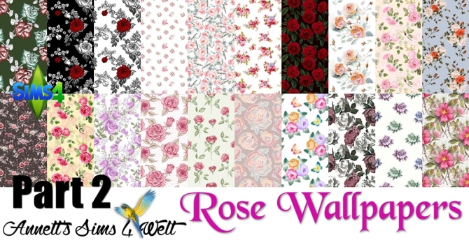 Mega Pack 60 Rose Wallpapers at Annett’s Sims 4 Welt » Sims 4 Updates