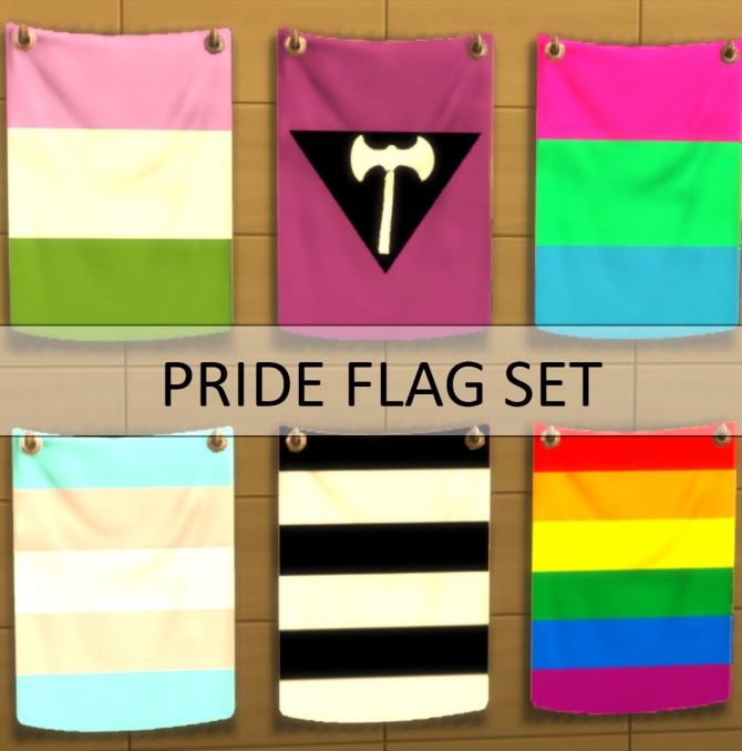 Pride flags set by argos93 at Mod The Sims » Sims 4 Updates