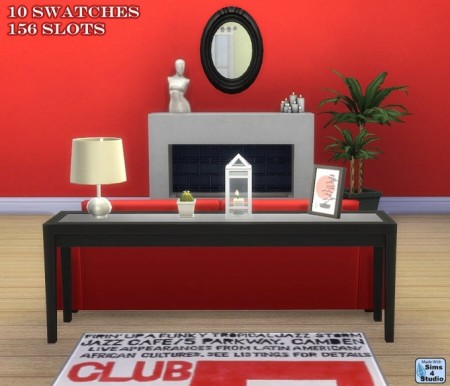 3 tile glass top console table at Sims 4 Studio » Sims 4 Updates