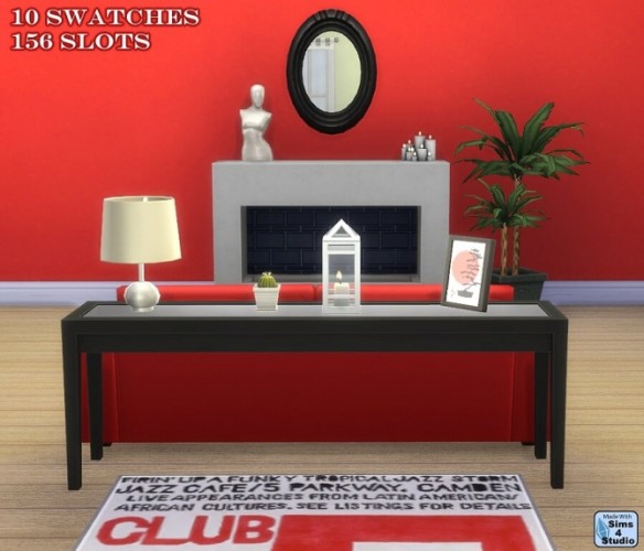 3 tile glass top console table at Sims 4 Studio » Sims 4 Updates