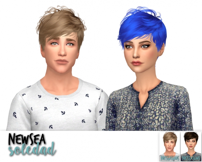 Newsea equinoxe + soledad + voyage hair retexture at Nessa Sims » Sims ...