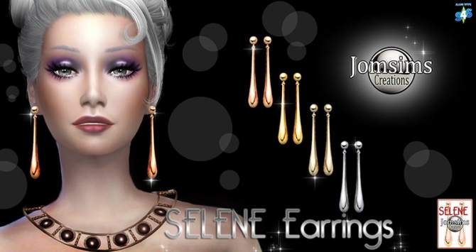 SELENE earrings at Jomsims Creations » Sims 4 Updates