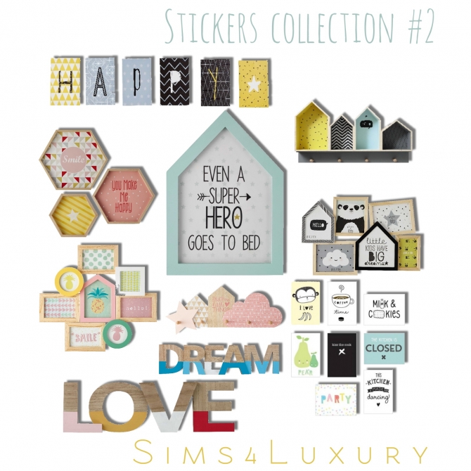 Sticker collections at Sims4 Luxury » Sims 4 Updates
