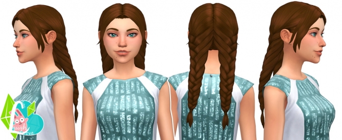 Double Threat Braids at SimLaughLove » Sims 4 Updates