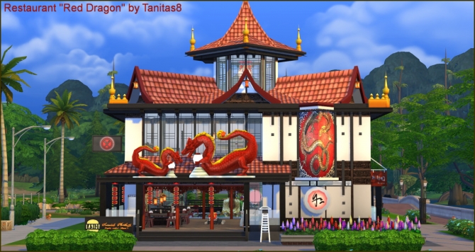 Red Dragon Restaurant by Tanitas8 at Tanitas8 Sims » Sims 4 Updates