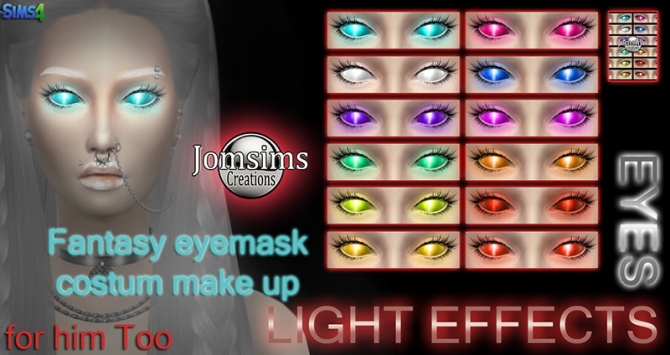 Light effect eyes mask at Jomsims Creations » Sims 4 Updates